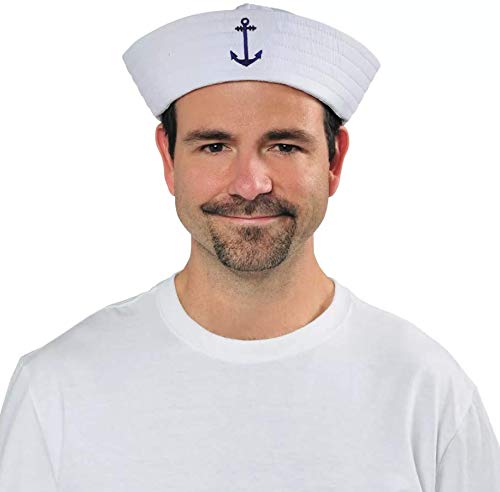 amscan Sailor Hat Costume Acccessory, One Size, White