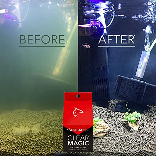 Aquatop Clear Magic Water Polisher, 6 Pack – For Saltwater & Freshwater Tanks, Aquarium Cleaner, Water Clarifier for Fish Tank, Keeps Water Crystal-Clear, Fish Tank Cleaning Tools