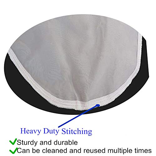 Honritone 5Pack Nylon Mesh Filter Socks 4 Inch Ring 50/75 / 100/200 / 300/400 Micron - by 14 Inch Long β Aquarium Filter Bags (300 Micron 4" x 14" Nylon Mesh Bag)