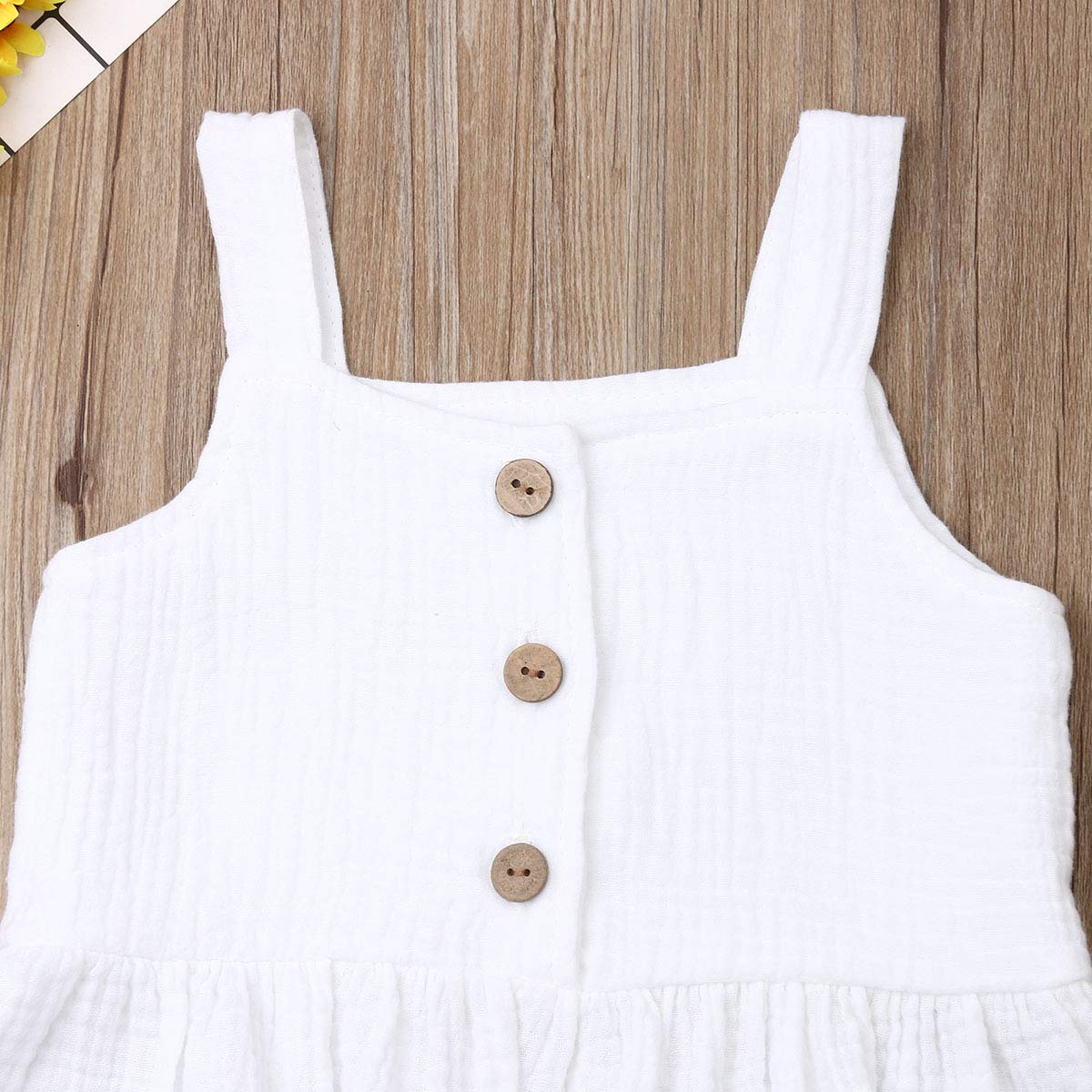Toddler Kids Baby Girl Cotton Ruffle Halter Tank Top+ Bowknot Shorts Outfits 2PCS Set (A Pink, 2-3 Years)