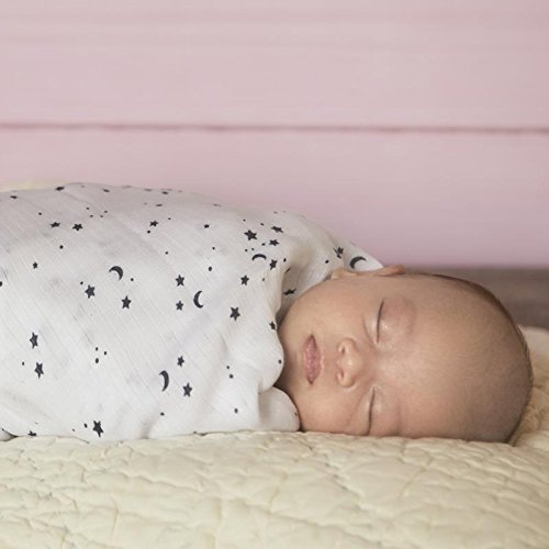 Oliver & Rain Organic Muslin Baby Boy Girl Unisex Swaddle Blankets 2 Pack Receiving Blankets Gray Arrow & Sky Blue