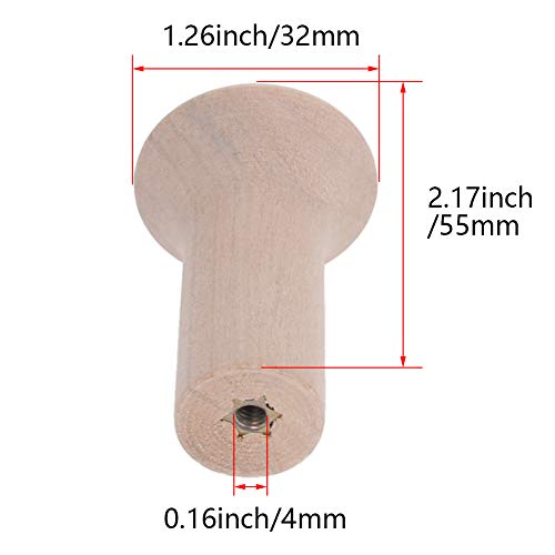 MroMax Natural Wooden Coat Hooks Wall Mounted -Vintage Single Organizer Hangers,Handmade Craft Hat Rack Pack of 20pcs