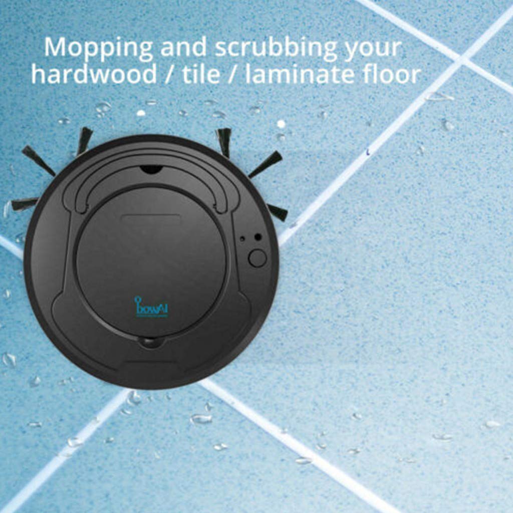 3 in 1 Floor Robot Vacuum Cleaner Mop, Automatic Distance Sensor Edge Sweeping Robot, Ideal for Hard Floors and Carpets, Pet Hair, Self-Charging, Quiet, Large, with Mop