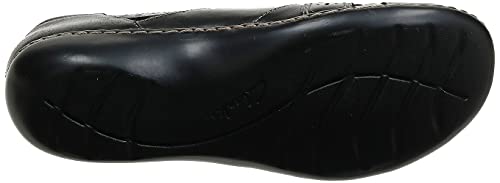 Clarks womens Ashland Spin Q Slip On Loafer, Black, 8 Wide US