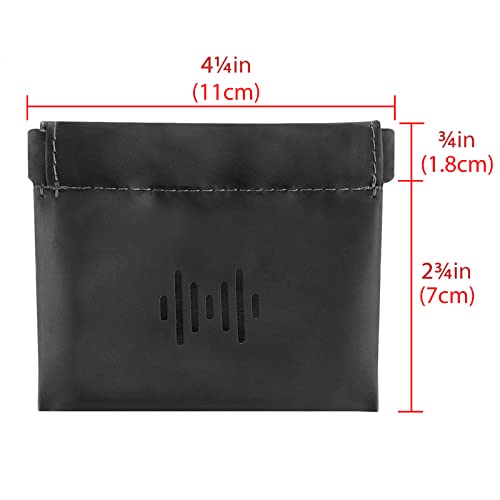 Geekria Soft Elastic Earbuds Pouch Case/Headphone Carrying Bag/Universal Headphone Protection Pouch/Pocket Earphone Case/Coin Purse Change Holder/Portable Travel Bag (Black)