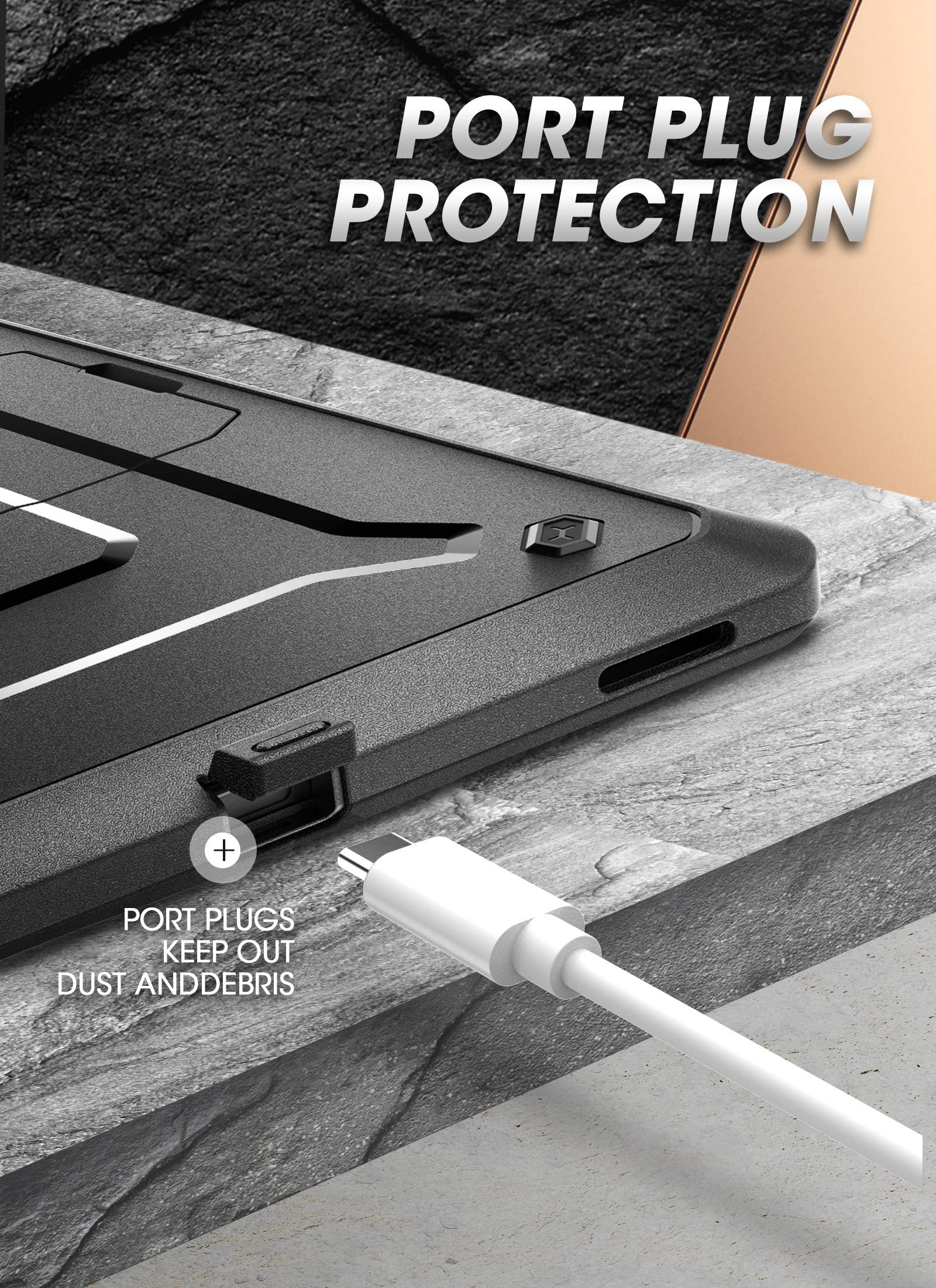SUPCASE UB Pro Series Case for Galaxy Tab S6, with Built-in Screen Protector Full-Body Rugged Kickstand Protective Case for Galaxy Tab S6 10.5 Inch Model SM-T860/T865/T867 2019 Release (Black)