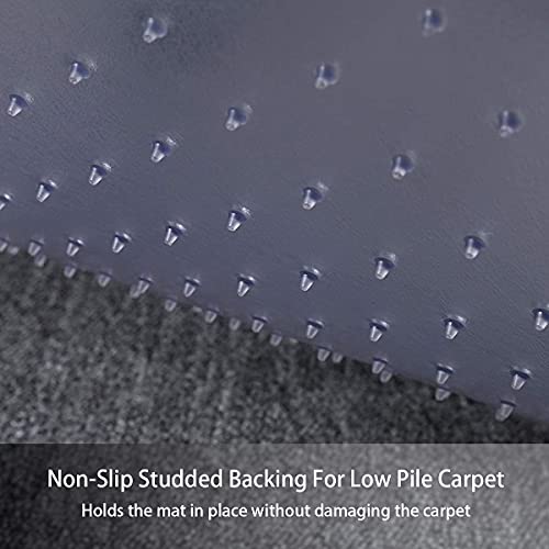 HOMEK Office Chair Mat for Carpeted Floors - Clear Carpet Chair Mat with Lip 48βx 36βx 0.09β