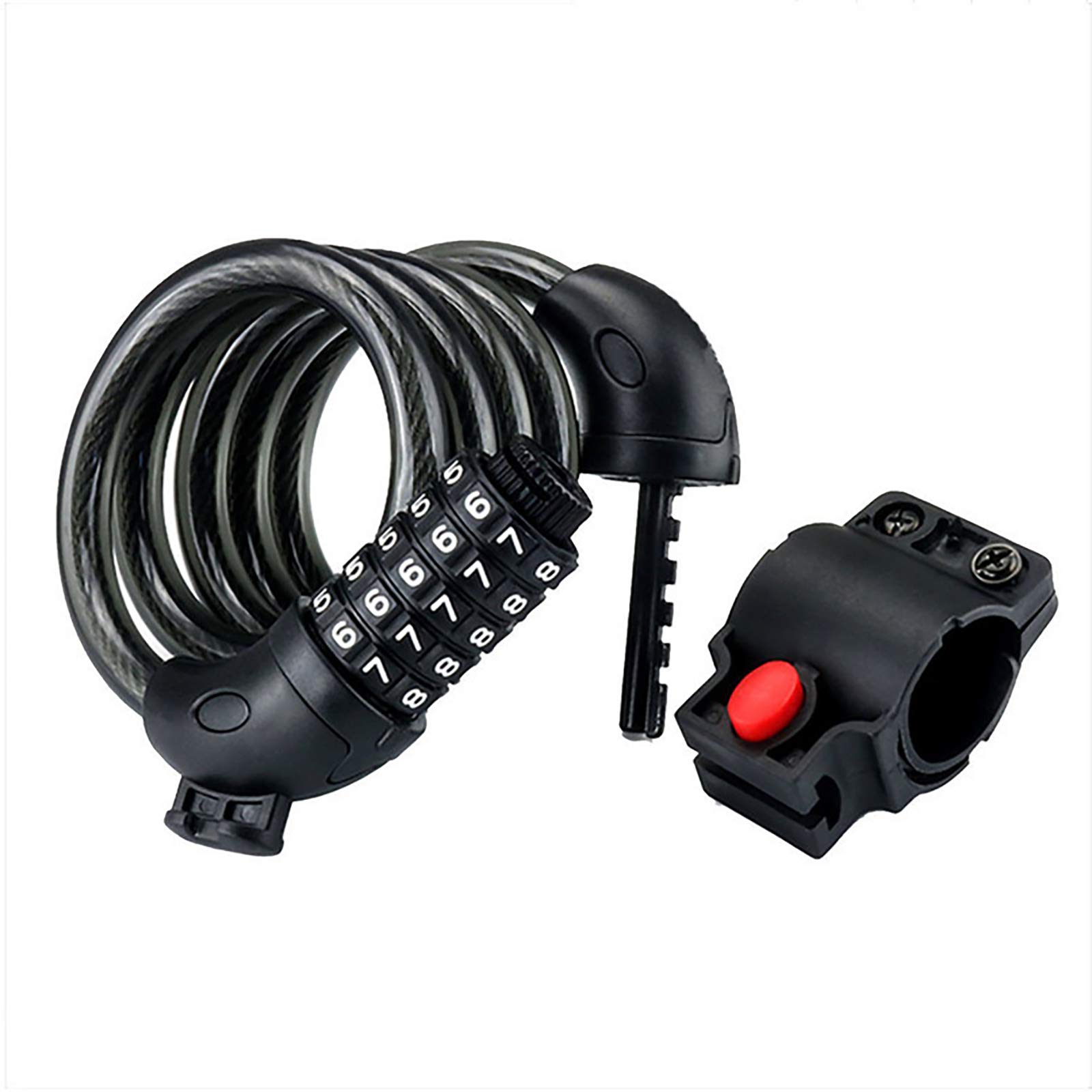 3Pcs Digit Resettable Lock Fixed Ring Lock Chain Bicycle Lock Password Lock Bicycle Lock