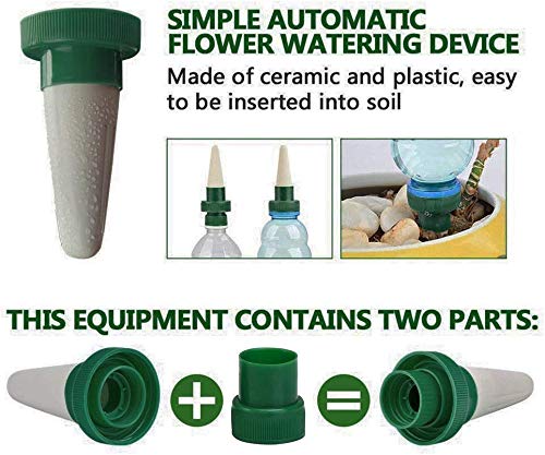 Poolan 15 Pack Vacation Plantes Waterer Self Watering Stakes Automatic Watering System, Plant Self Drip Irrigation Slow Release for Indoor or Outdoor Houseplants (15)