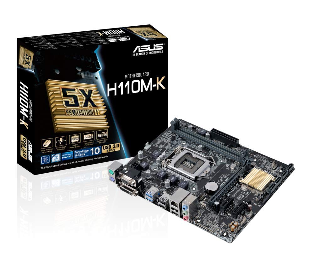 ASUS Micro ATX DDR4 LGA 1151 Motherboards H110M-K