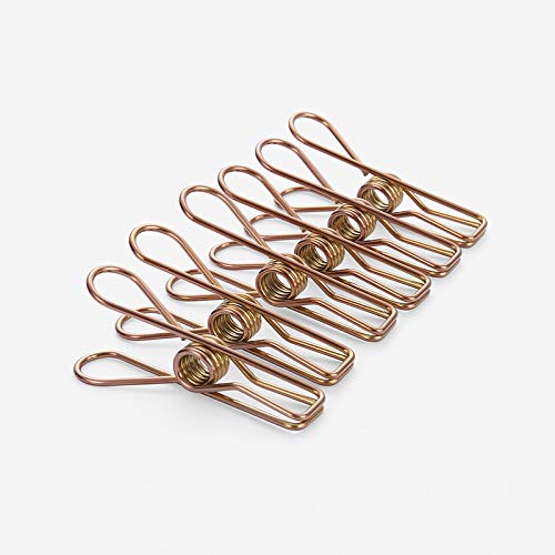 Oakenleaf Clothespins pegs Rose Gold Will Not Rust 316 Stainless Steel 20 Piece Stylish Heavy Duty Clothes Pegs Modern & Eco-Friendly 3inch - The Forever Peg