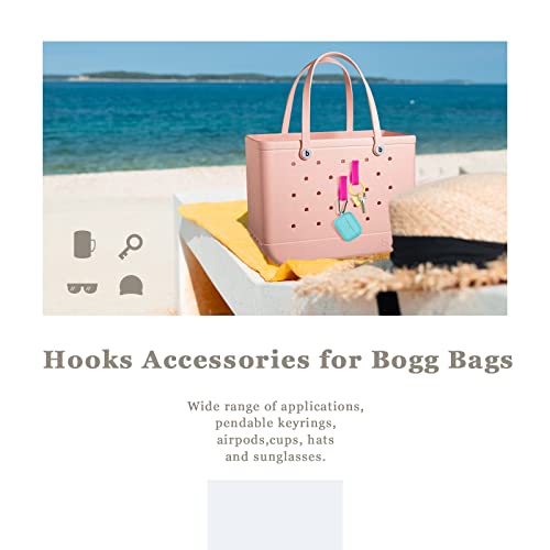 Cup Holder Hooks Accessories for Bogg Bags,2Pcs Insert Holder Charm Accessory Organize Valuables on Bag,Bogg Bags Decordation (Pink)
