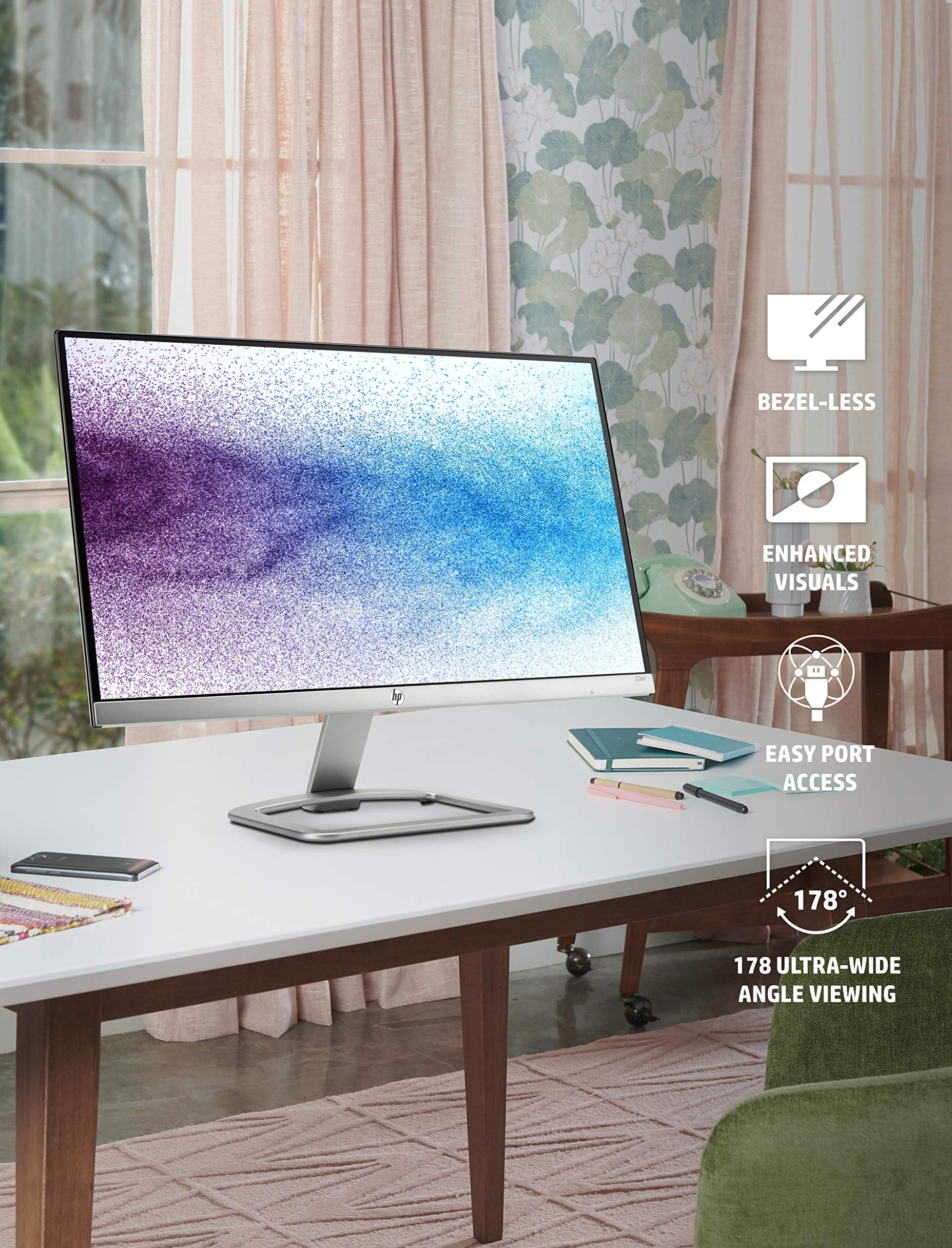 HP 22er 21.5-inch LED Backlit Monitor (Renewed)