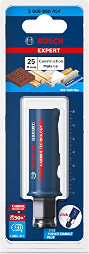 Bosch Professional 1x Expert Construction Material Hole Saw (Ø 25 mm, Accessories Rotary Impact Drill)