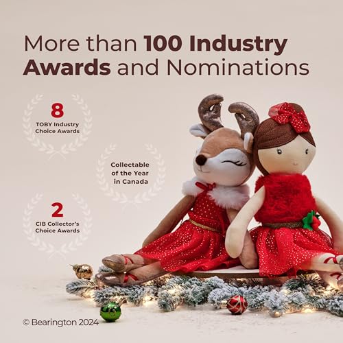 Bearington Holly Ginger Gingerbread Plush, Gingerbread Stuffed Animal, 10 Inch Christmas Doll, Ideal Christmas Gingerbread Stuffed Plush Gift for Toddlers, Kids & Teens
