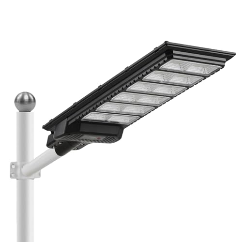 VEVOR 600W Solar Street Light, LED Solar Flood Lights Outdoor 60000lm with Infrared Remote Control, IP66 Waterproof Security Solar Motion Sensor Lamp for Garden Yard Home Path Garage Parking Lot