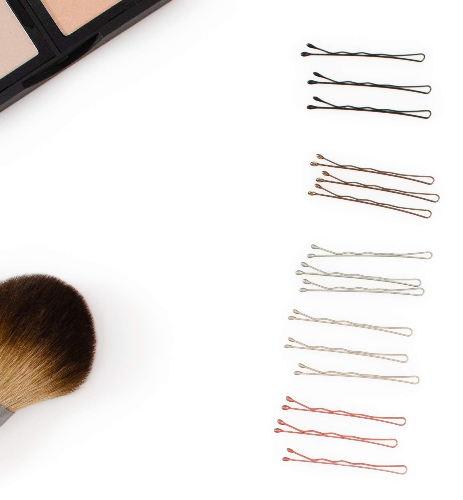Heliums Mini Bobby Pins - Ash Blonde - 40 Pack, 1.5 Inch Small Hair Pins For Thin Hair & Kids