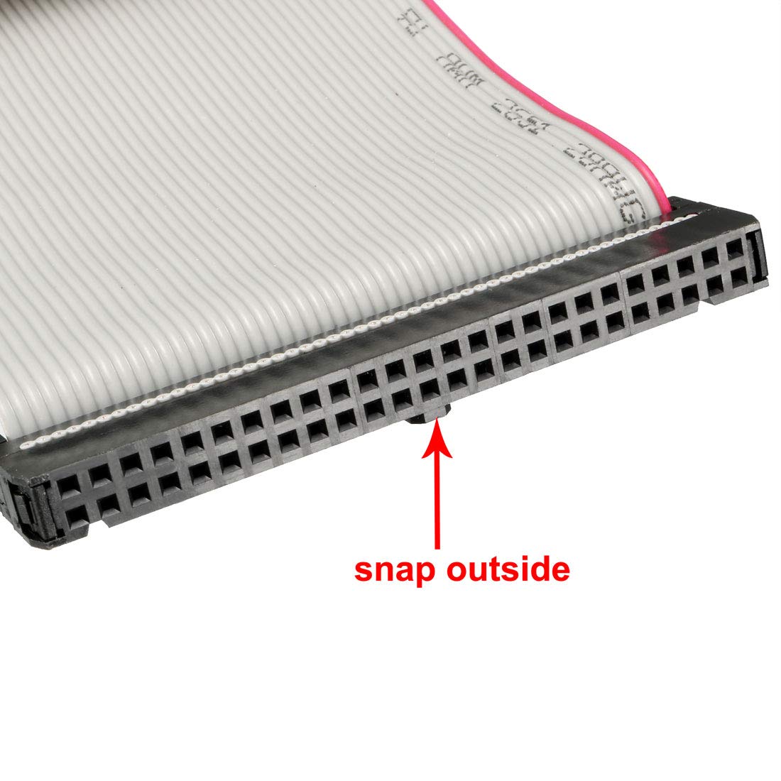 uxcell IDC Gray Wire Flat Ribbon Cable 50 Pins 128cm Length 2.54mm Pitch Type-C