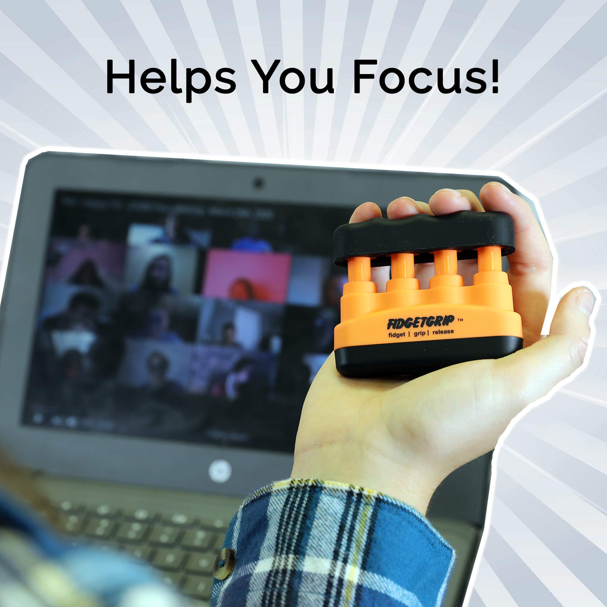 FidgetGrip - Stress Relief Device for Kids and Teens with Anger or Stress | Calm Your Child with Every Squeeze | Boosts Focus and Reduces Anxiety | Reliable, Squeeze Device for Effective Stress Relief