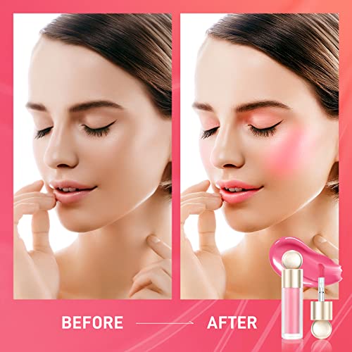5 Pcs Liquid Blush For Cheeks Set, Greyghost Lightweight Cream Blush, Long-lasting Liquid Blush, Velvet Makeup Blush, Natural Matte Finish Soft Cream Blush Makeup (#01-#05)