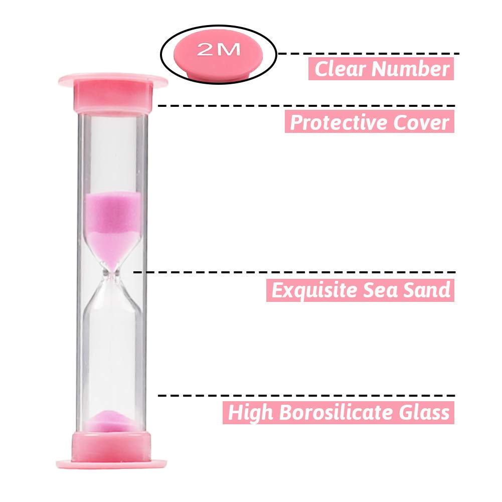 3 otters Sand Timers Set, 8PCS Sand Timers Colorful Hourslasses Sandglass Timer for Kids, Game, Sand Timers for Classroom, Cooking, Office