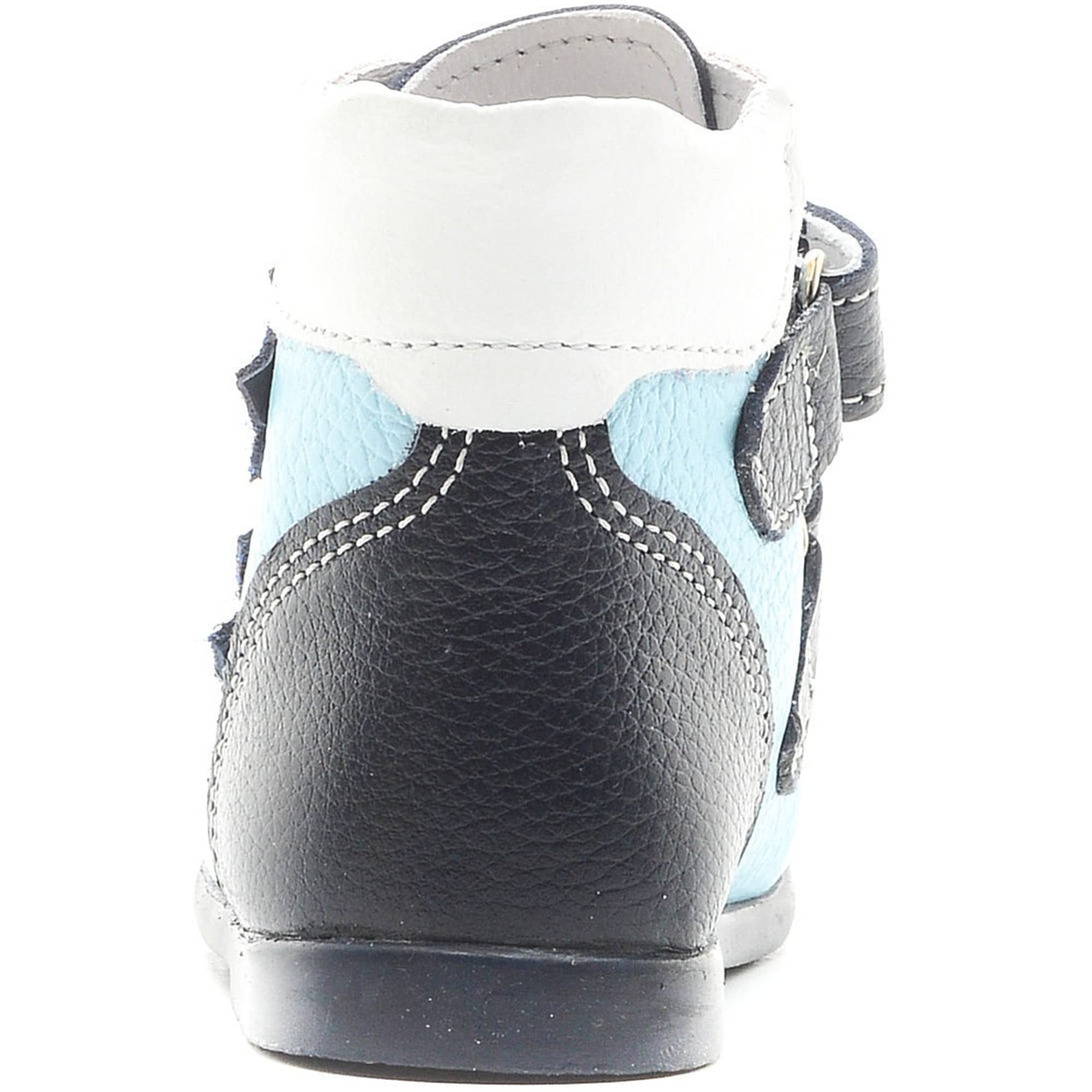 Skorohod Orthopedic Boots 15-141-2 First Step for Boys and Girls Genuine Leather - High Sole - 2 Fasteners (2 Infant, Blue)