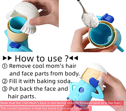 Cool Mom Fridge Deodorizer Baking Soda Container, Cold Mama Chill Lady Baking Soda Odor Absorber Box Kitchen Mama Refrigerator Deodorizer Baking Soda Holder Funny Kitchen Gadgets for Fridge Cleaner