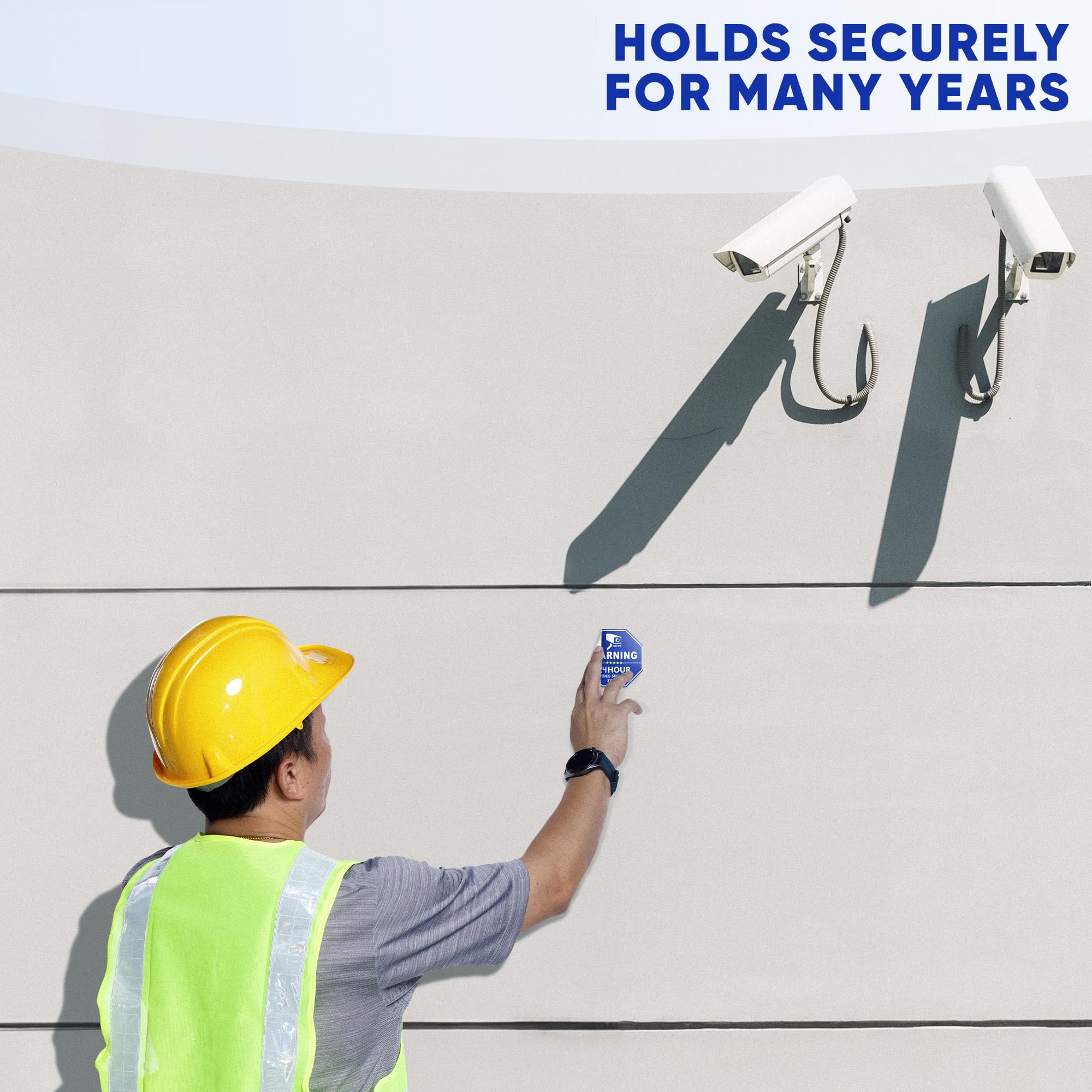 CCTV Outdoor Video Camera Security Stickers - 6Pcs CCTV Camera Video Security Camera in Use Sign Outdoor Video Surveillance Vinyl Sticker -24 Hours Warning Video Surveillance Window Security Signs