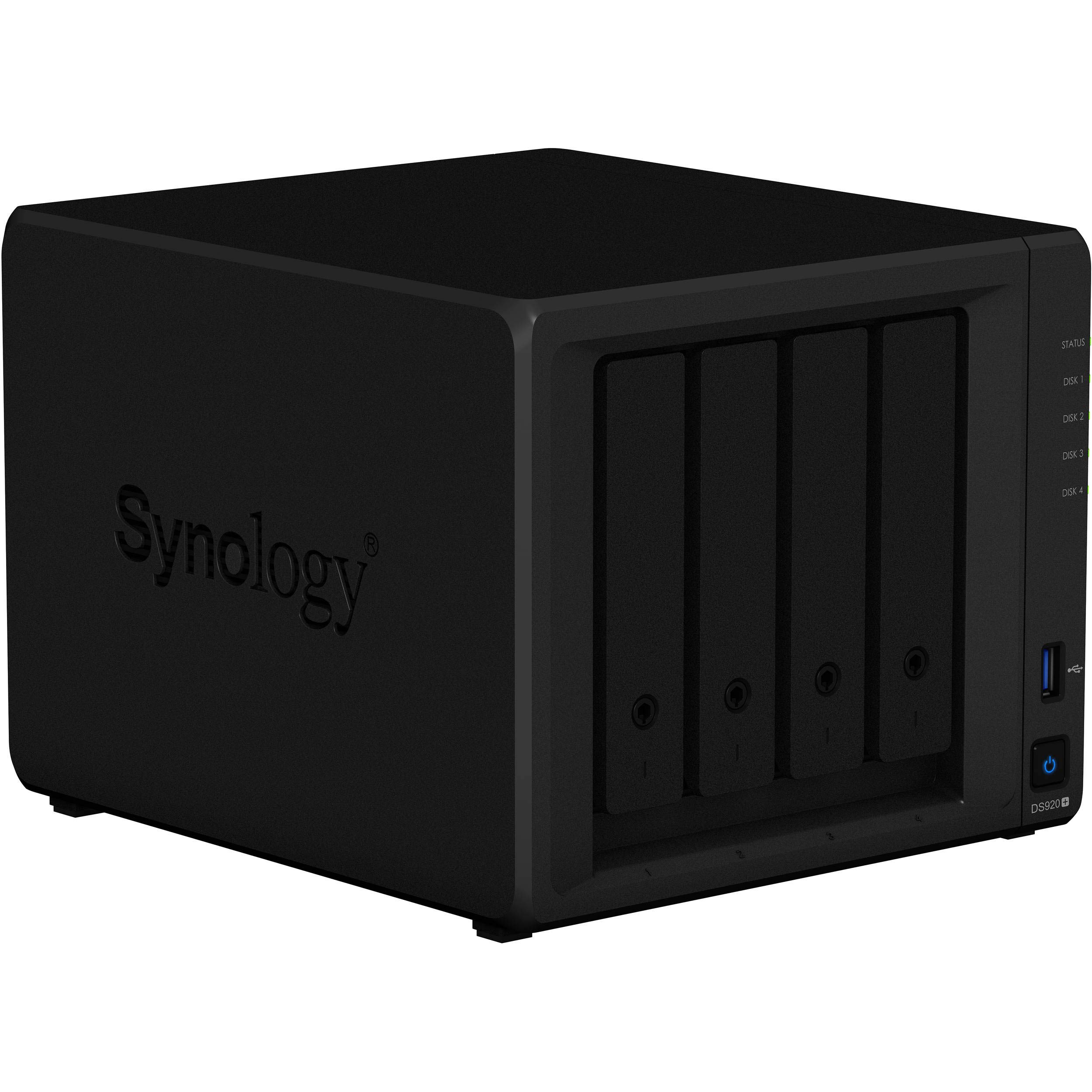 Synology DiskStation DS920+ NAS Server for Business with Celeron CPU, 8GB DDR4 Memory, 8TB HDD, DSM Operating System (Renewed)