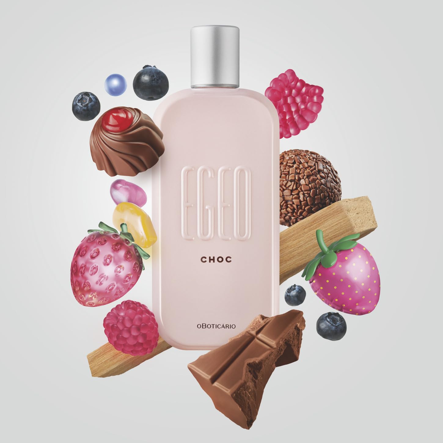 O BOTICARIO Egeo Choc Eau de Toilette, Orange Plum & Apricot Fragrance Perfume for Women, 3 Ounce
