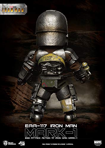 Beast Kingdom Iron Man Mark 1 EAA-117 Egg Attack Action Figure, Multicolor