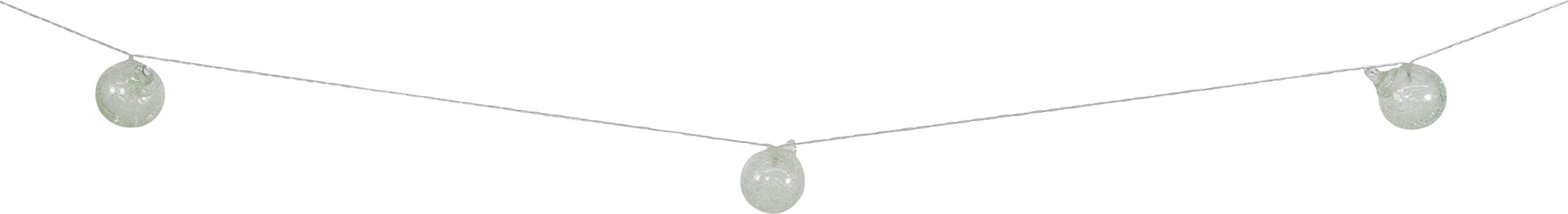 Allsop Home and Garden 29506 Aurora Glow Handblown Glass Solar String Lights, (6) Hand-blown Artisan Globes with Copper Hanging Hooks, Weather-Resistant for Year-Round Outdoor Use, (Clear with White LED)