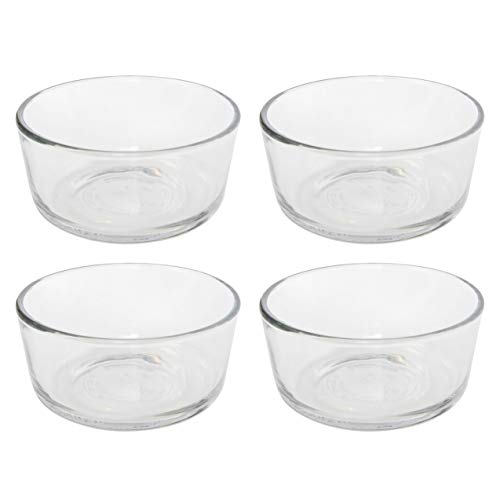 Pyrex Simply Store 7200 Round Clear Glass Storage Container - 4 Pack Made in the USA