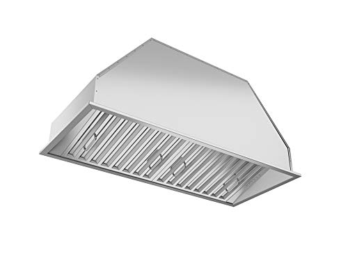 Ancona AN-1313 Chef Series Built-in 34" Ducted 600 CFM Insert Range Hood with LED Lights in Stainless Steel