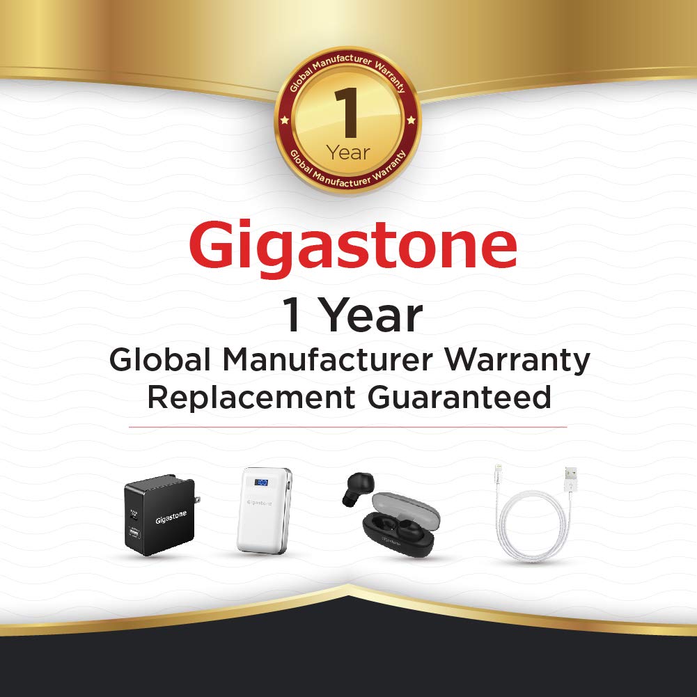 Gigastone Wireless Headphones with Mic, HiFi Stereo Bluetooth 4.2, Magnetic Earbuds Noise Reduction, Light Weight Sweatproof, 3 Size Comfortable Eargel, Compatible with Apple iPhone Samsung LG Android