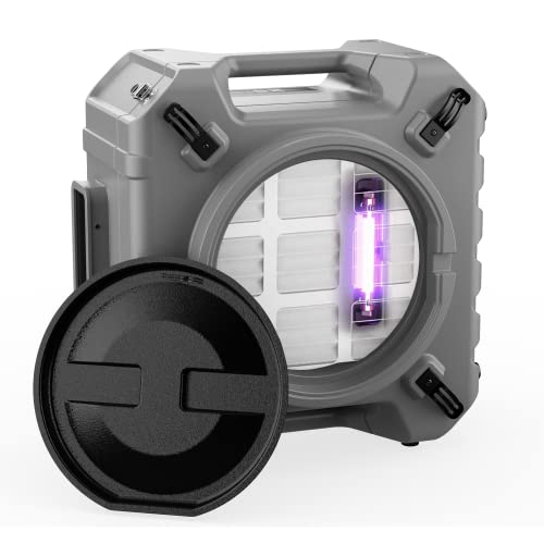 Abestorm 750 CFM Air Scrubbers 4 Stage Filtration with UV-C Light, HEPA Air Scrubber Commercial for Damage Restoration, Stackable Negative Air Machine, 10 Years Warranty