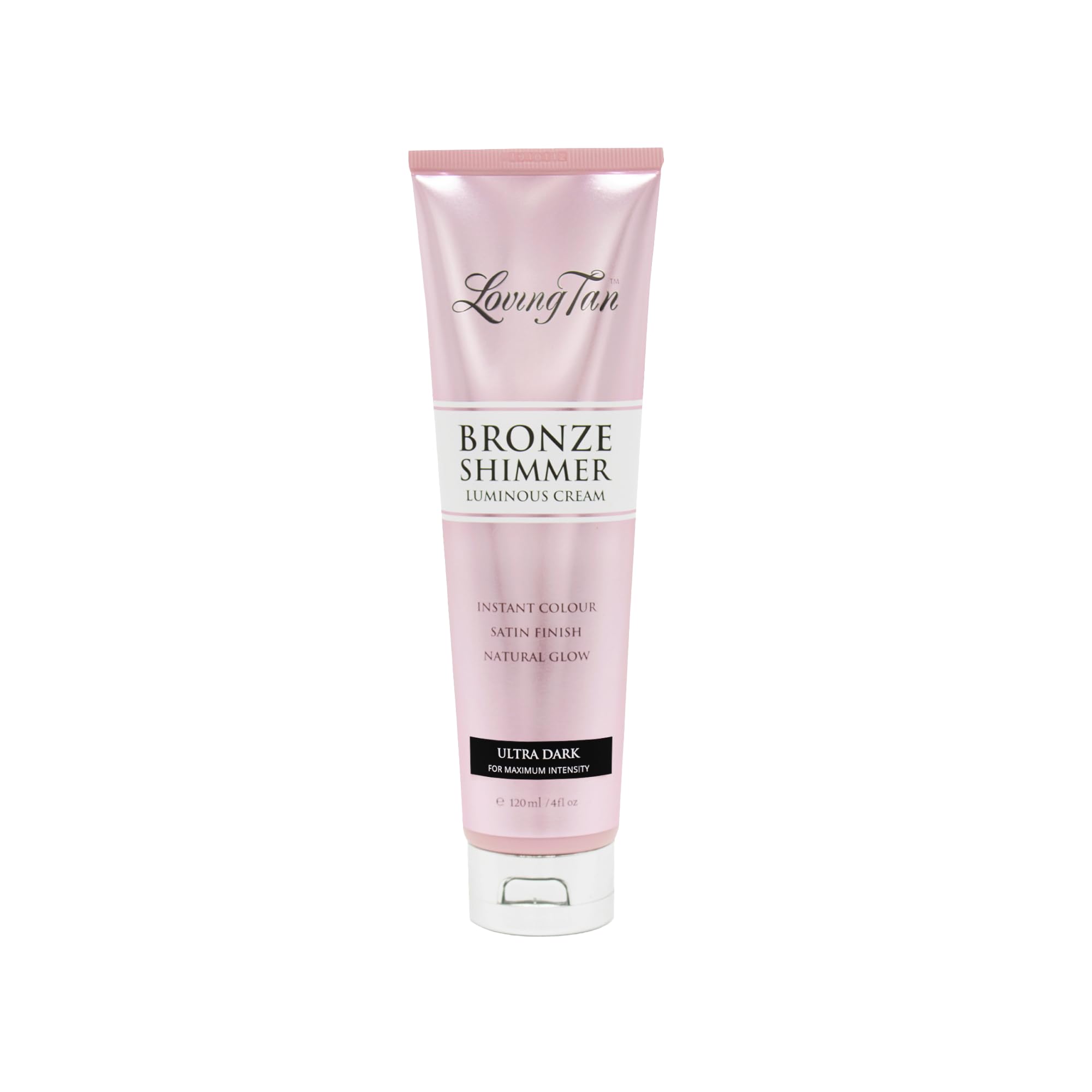 Loving Tan Bronze Shimmer Luminous Cream, Ultra Dark - Streak Free, Natural Looking, Instant Sunless Tanner - 6+ Self Tanning Applications per Tube, Cruelty Free - 4 FL Oz