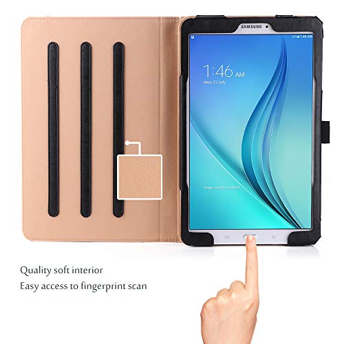 ProCase Galaxy Tab E 9.6 Case – Vintage Stand Folio Case Cover for Galaxy Tab E 9.6"/ Tab E Nook 9.6-Inch Tablet (SM-T560 / T561 / T565 and SM-T567V Verizon 4G LTE Version) -Black