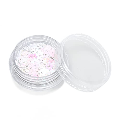 Craft Glitter Sequin, High Flash Glitter Sequins Set for Homemade Cards (White)