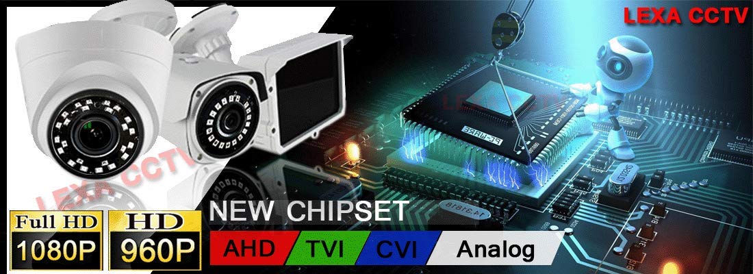 LEXAcctv 4in1 HD 2MP 1080P 2.8mm Wide Angle Lens TVI AHD CVI Analog (CVBS) CCTV Dome Camera Night Vision OSD Controller Waterproof Weatherproof Hard Metal Vandal Proof White…