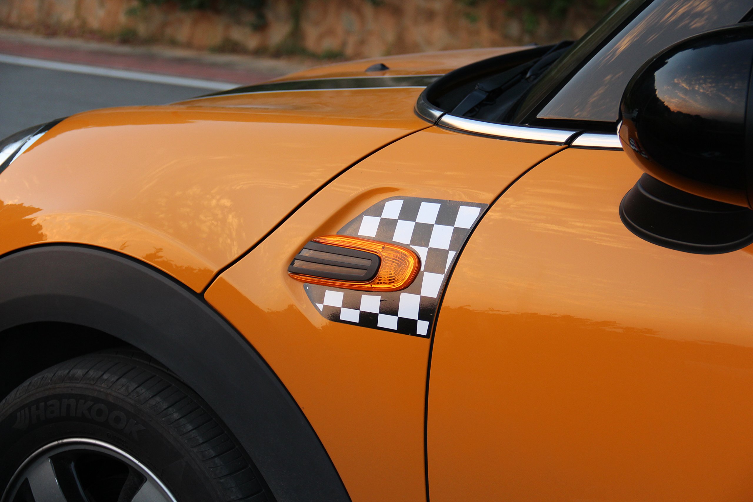 3D Side Scuttle Lamp Light Pattern Fender Panel Frame Cover Sticker Trim for Mini Cooper F55 Hardtop F56 Hatchback (4)