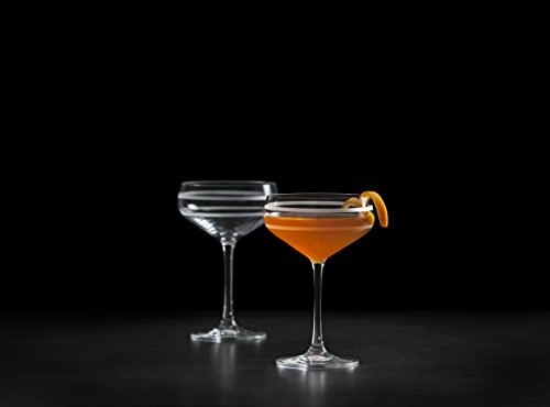 Crafthouse By Fortessa Professional Barware by Charles Joly, Etched Schott Zwiesel Tritan 8.8 oz Cocktail, Set of 4, 4 Count (Pack of 1), Coupe Glass