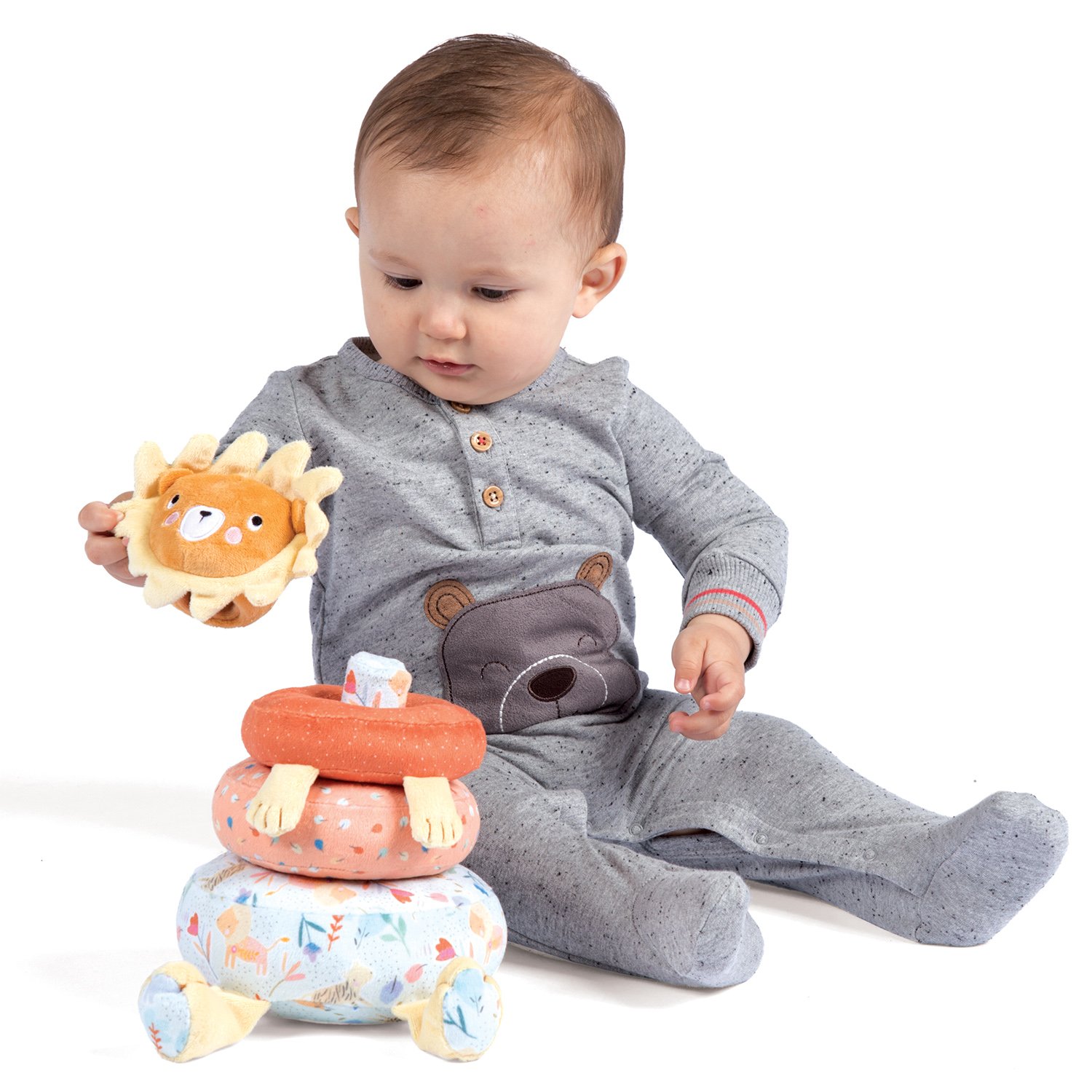 Manhattan Toy Safari Lion Stuffed Animal Baby Stacking Toy