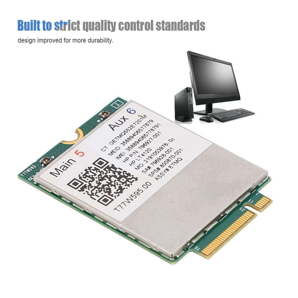 M.2 PCIe Card Laptop Network Adapter T77W595 4G Modem Module LT4120 796928-001 for HP Probook/EliteBook 820 840 850 G2 G3, 150 Mbps