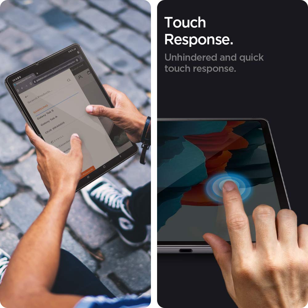 Spigen Tempered Glass Screen Protector [GlasTR EZ FIT] Designed for Galaxy Tab S8 / Galaxy Tab S7 (11 inch) [9H Hardness/Case-Friendly]