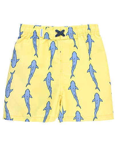 RUGGEDBUTTS Boys' Swim Trunks, Yellow, 12-18 Months