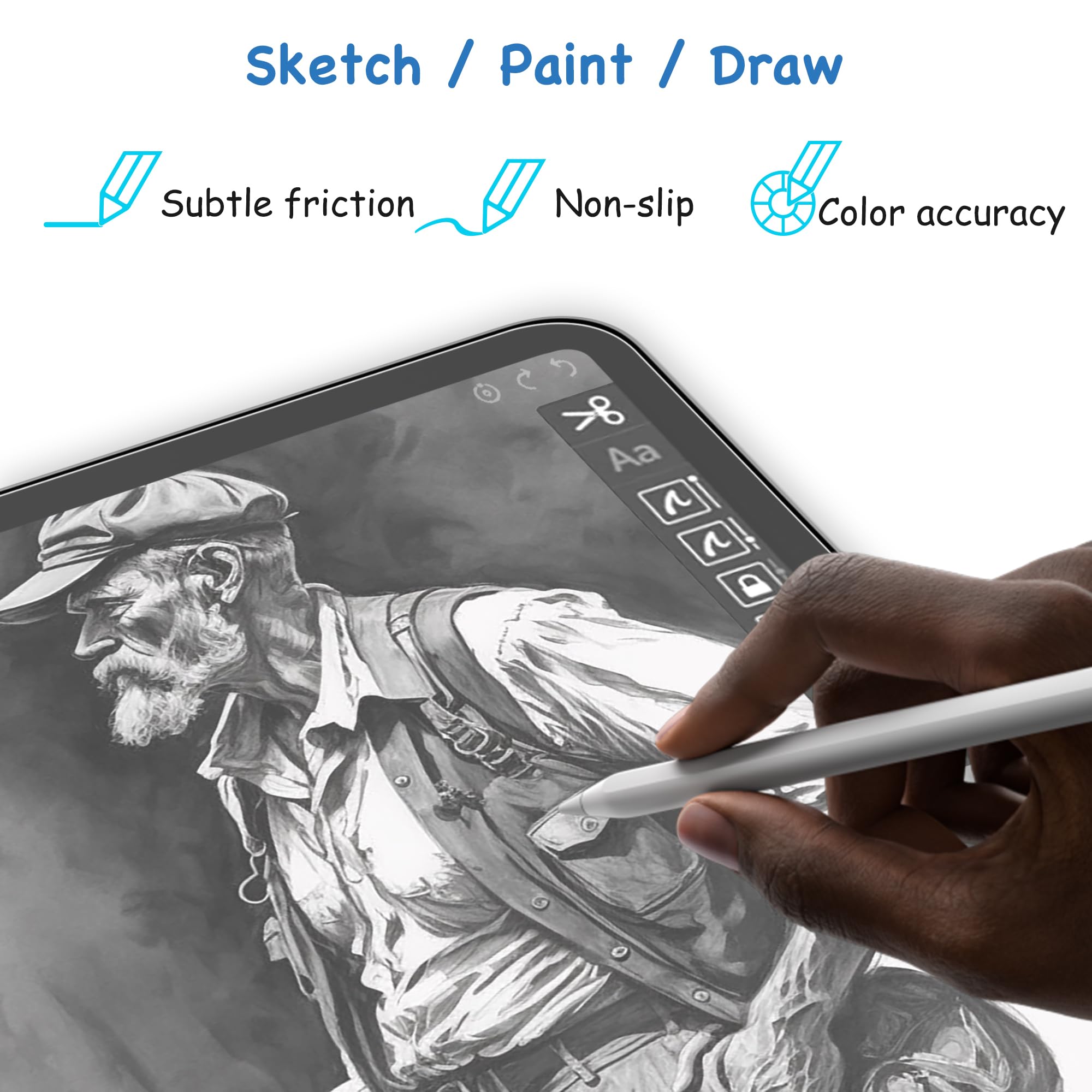 XIRON [2 PACK] Paper Screen Protector for iPad 9th/8th/7th Generation (10.2 Inch, 2021/2020/2019), Matte PET Film for iPad 10.2, Write and Draw Like on Paper, Anti Glare Screen Protector