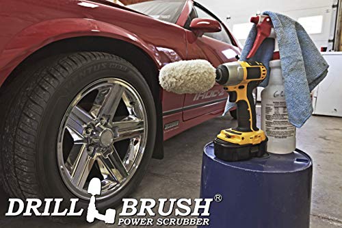 Drill Brush - Soft - Cotton - Cone - Buffer Polisher - Car Buffer - Buffing Wheel - Polisher - Metal - Chrome - Stainless Steel - Aluminum - Titanium - Glass - Wood - Buffer - Wheels - Rims - Engine