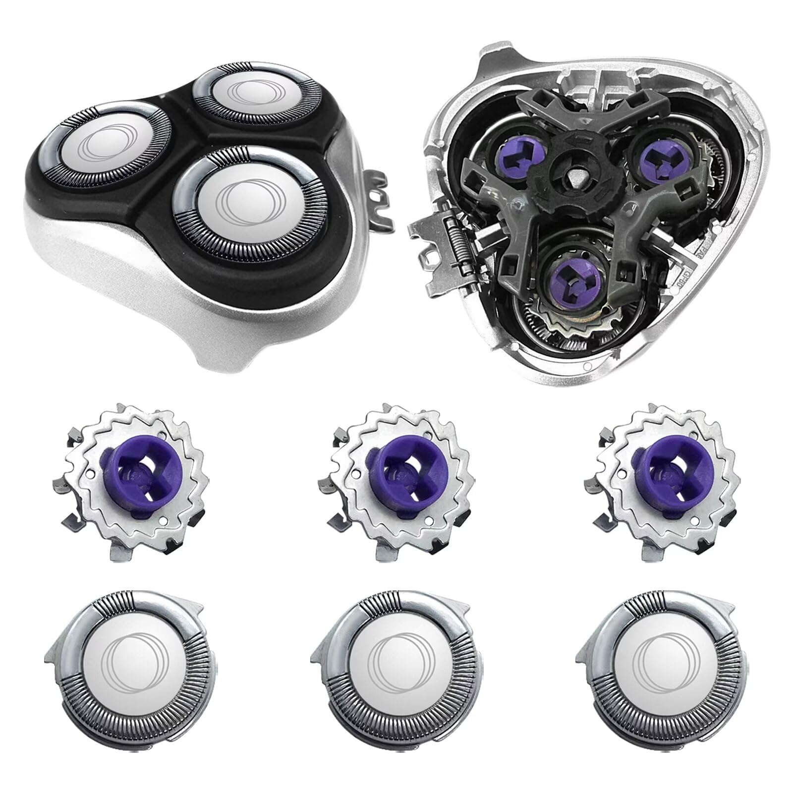 Replacement Complete Head Assembly for Philips Norelco AT750, AT751, AT752, AT753, AT790, AT810, AT811, AT814, AT815, AT890, AT893, PT710, PT715, PT725, PT730, PT734, PT735, PT860, PT861