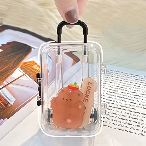 Bigougem Storage Box Fashion Organize Suitcase Style Storage Container Black